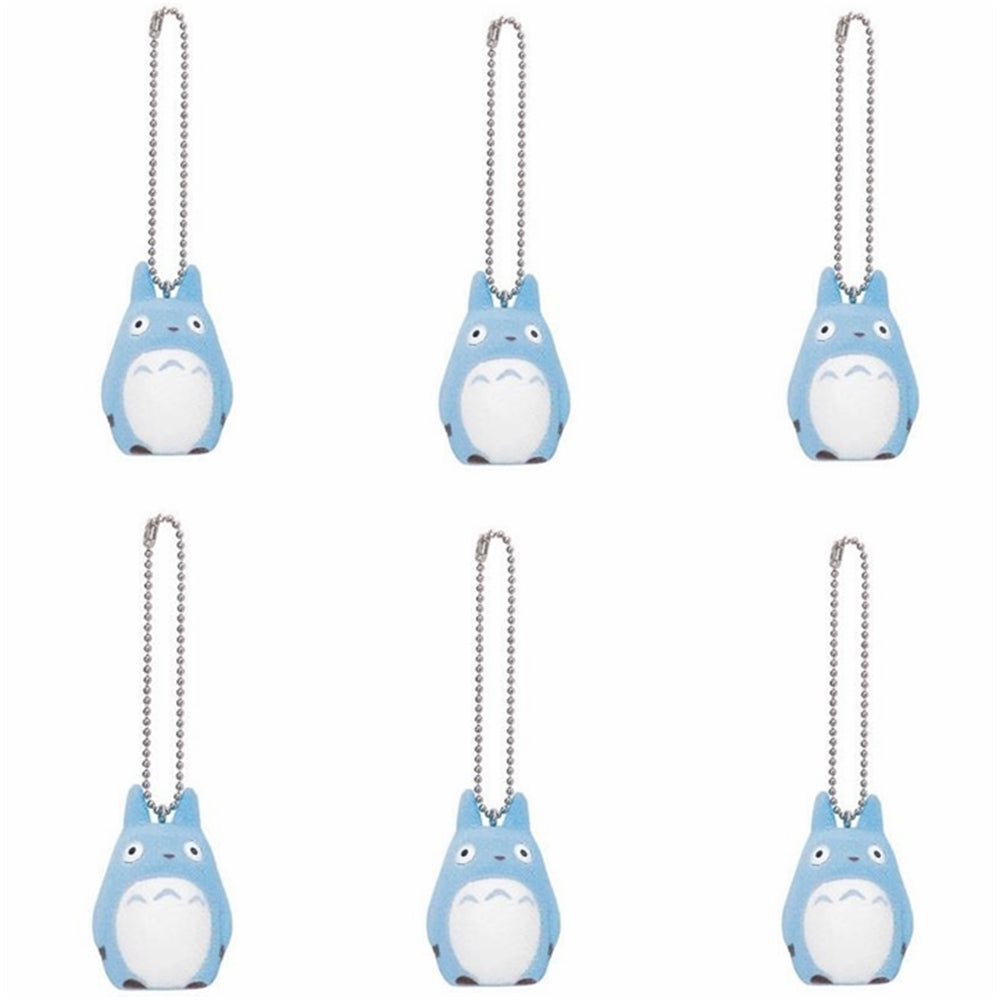 Blue Totoro "My Neighbor Totoro", Sekiguchi Flocked Key Chain-Set of 6 ...