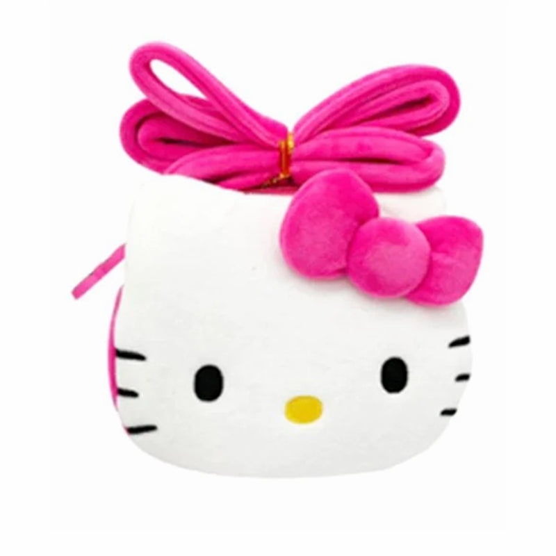 HELLO KITTY FACE SHAPE 8 INCH SUPER SOFT PLUSH CROSSBODY BAG| CASA MANGA