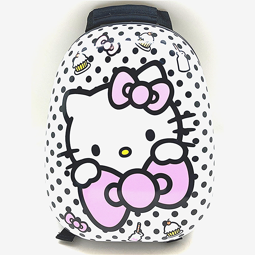 Hello Kitty ABS Hard Shell Black & White Polka Dots Mini Backpack| CASA ...