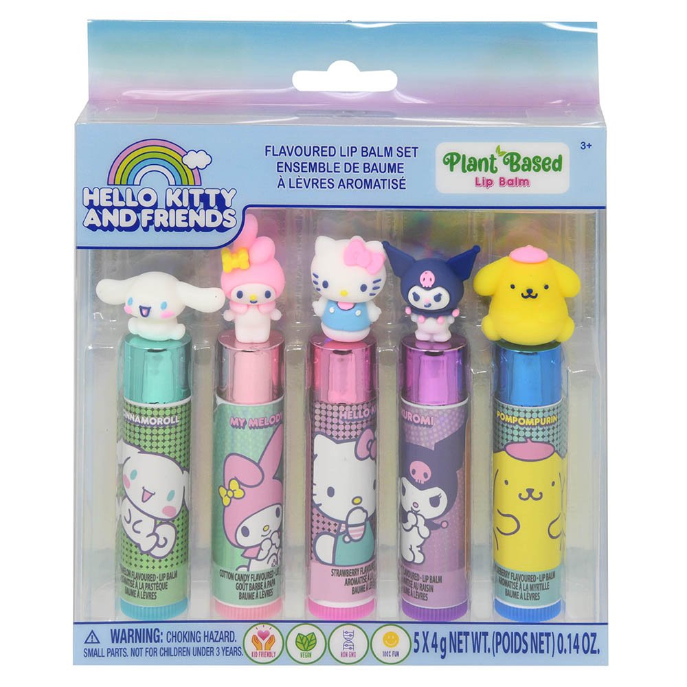 Hello Kitty & Friends 5pk Lip Balm With Figurine Header| CASA MANGA