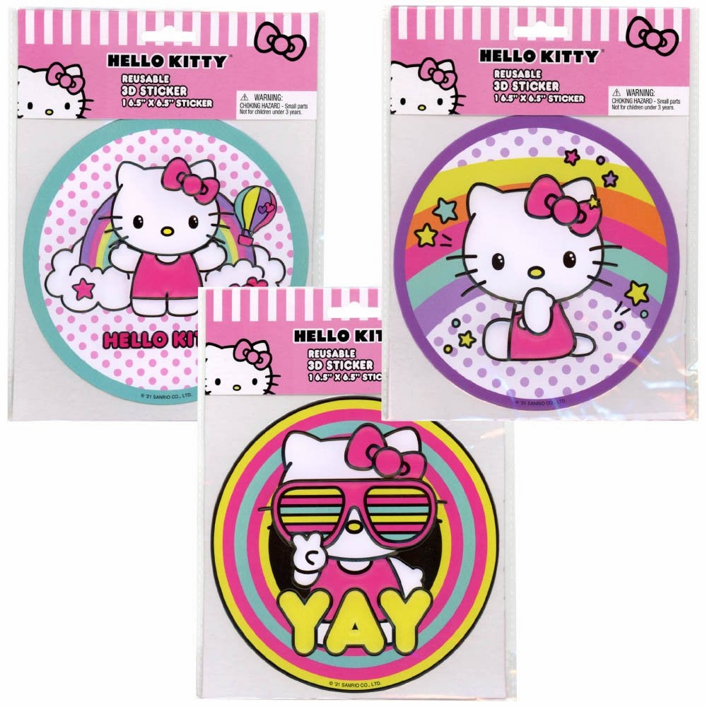 Hello Kitty Reusable 3D Jumbo Sticker Asst-set of 6| CASA MANGA