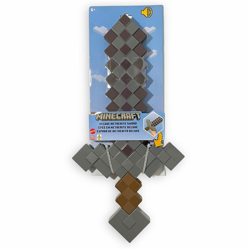 Minecraft Netherite Deluxe Roleplay Sword Toy with Sound Effects-Speci ...