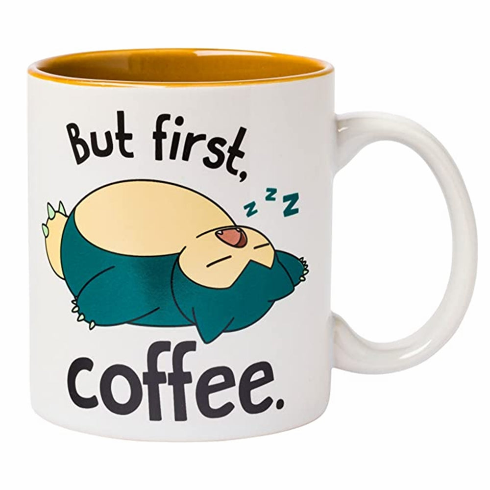 Pokemon Snorlax I Need Coffee 20oz Ceramic Mug| CASA MANGA