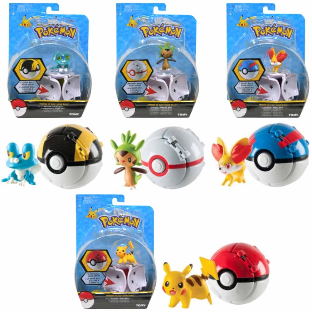 Pokemon Throw N Pop Poke Ball w/ Figure Asst-Set of 4-Special Offer ...