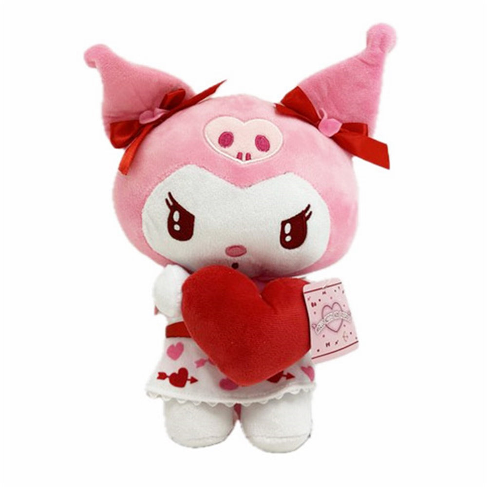 SANRIO - 9.5IN KUROMI IN PINK HOLDING RED HEART PLUSH| CASA MANGA
