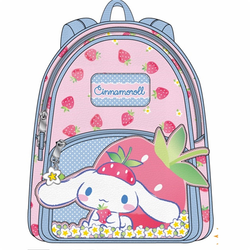 SANRIO CINNAMOROLL BERRY BESTIE 10.5" PU DELUXE LEATHER MINI BACKPACK ...