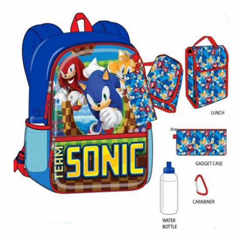 TEAM SONIC 5PC SET 16" BACKPACK| CASA MANGA