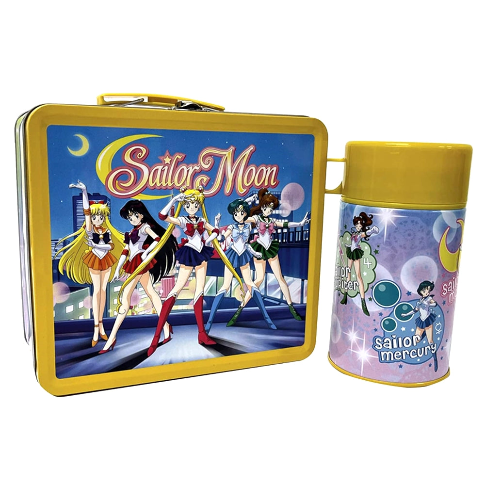 TIN TITANS SAILOR MOON SCOUT LINEUP LUNCHBOX & SOUP CONTAINER-PX Exclu ...