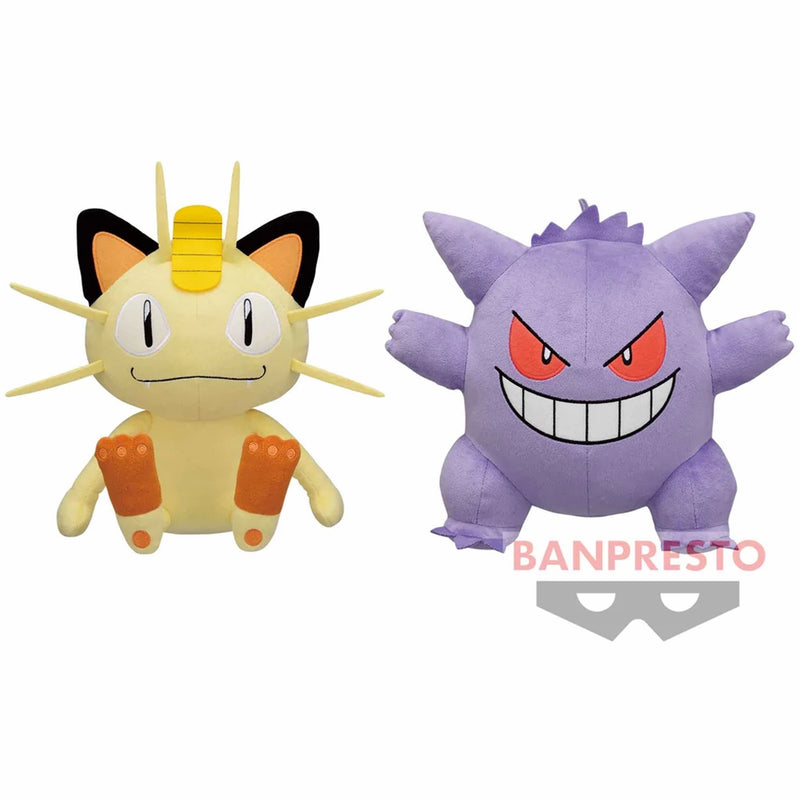 Pokemon Big Plush - Meowth & Gengar-Set o of 2-Japan Version| CASA MANGA