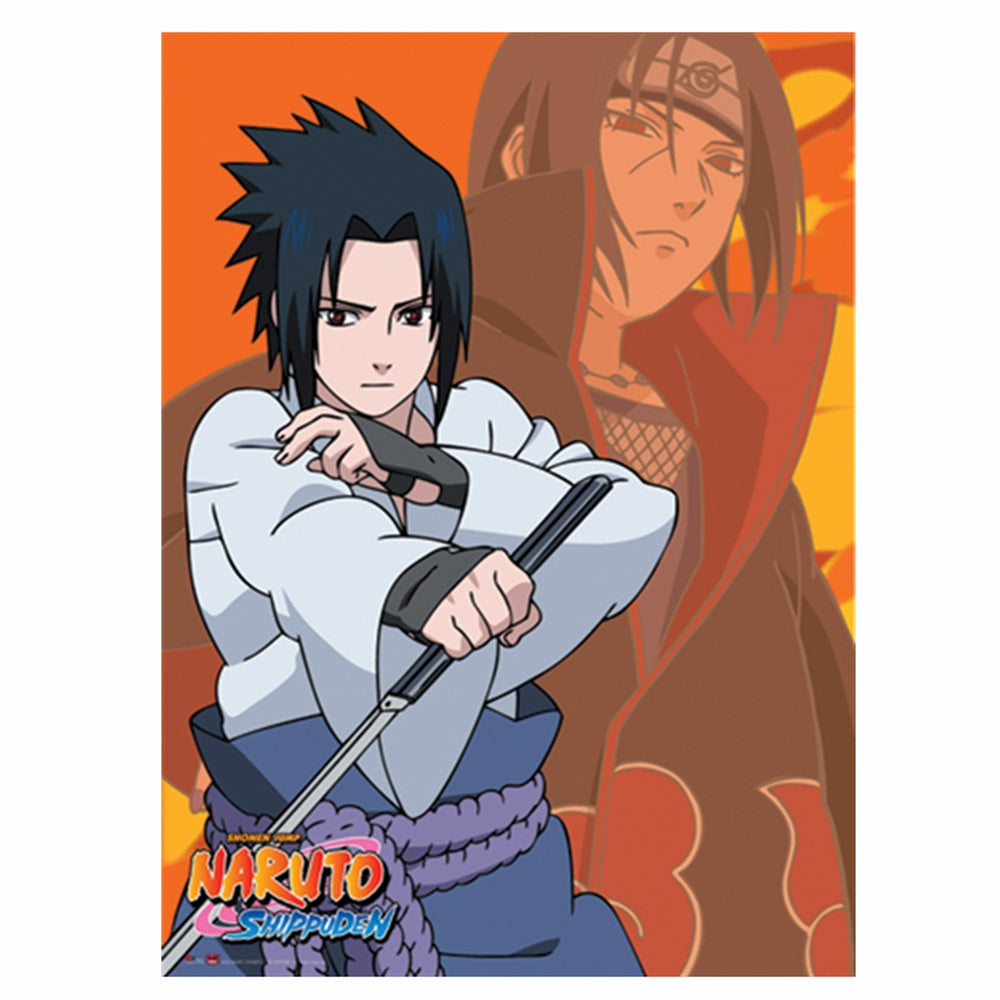 NARUTO SHIPPUDEN ITACHI & SASUKE WALL SCROLL| CASA MANGA