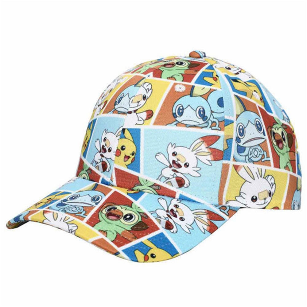 POKEMON ALL OVER PRINT SUBLIMATED COMIC GRID HAT| CASA MANGA