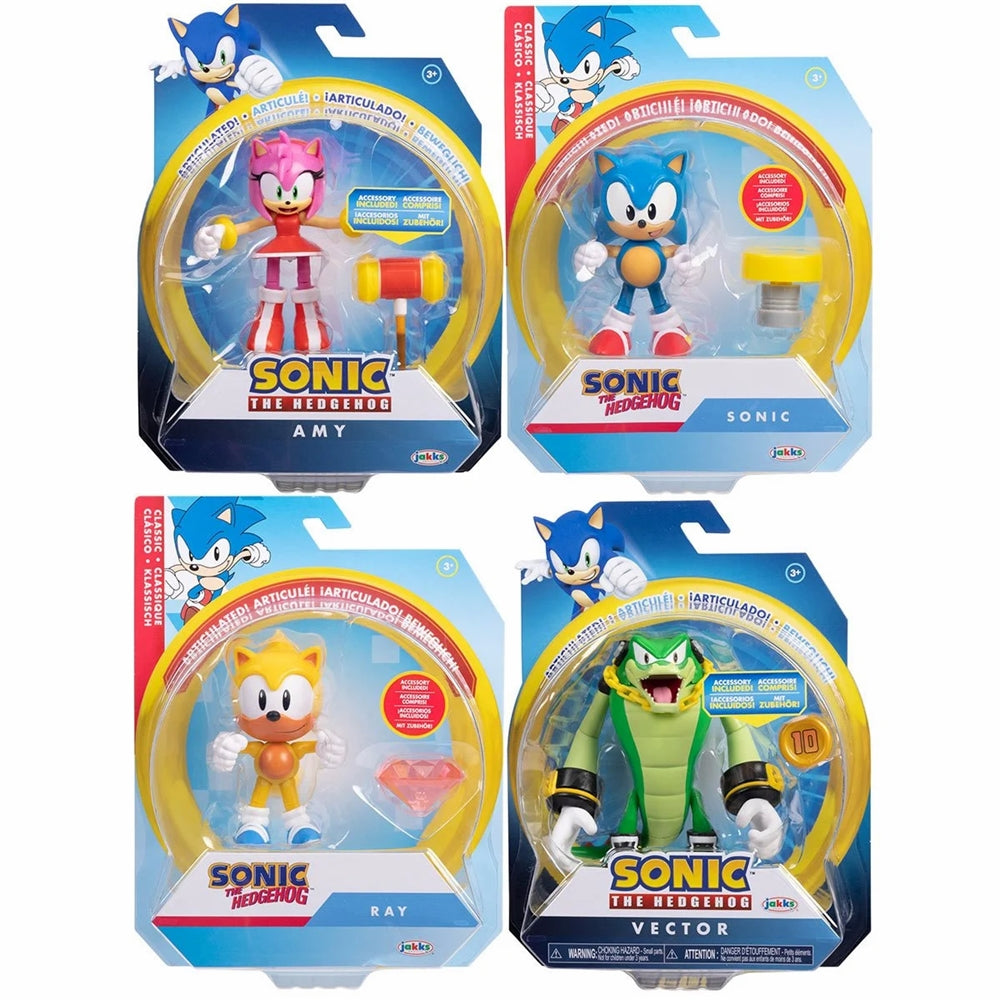Sonic 4" Articulated Figures with Accessory-Ser 10-Set of 6| CASA MANGA