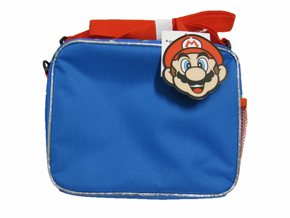Super Mario Blue/Red Cooler Lunch Bag w/ Long Strap| CASA MANGA